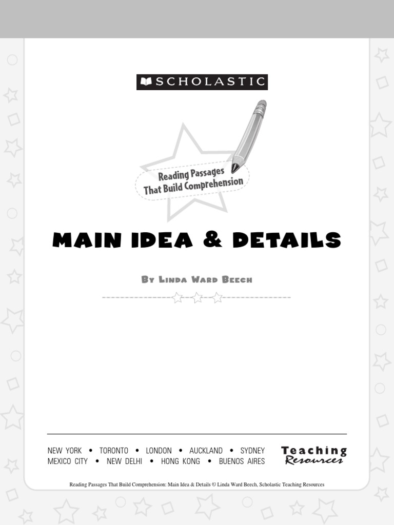 Scholastic Main Ideas and Details PDF | PDF | Reading Comprehension ...