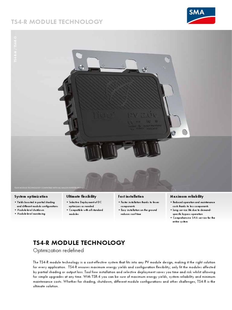 SMA TS4 R Datasheet | PDF | Photovoltaic System | Solar Panel