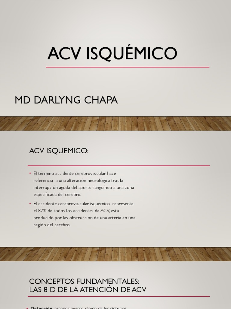 Acv Isquémico | PDF | Carrera | Isquemia