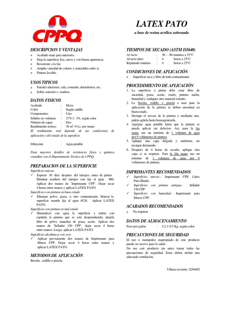 Formt CPP Pato PDF | PDF | Pintar | Materiales Formt CPP Pato PDF | PDF | Pintar | Materiales