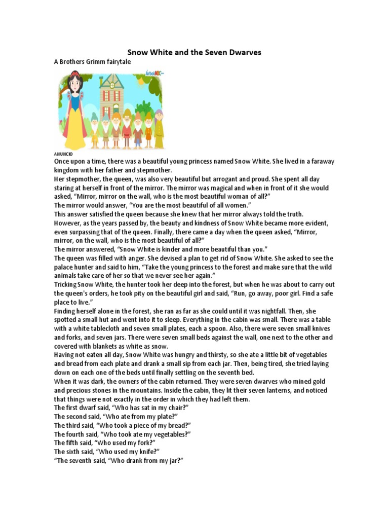 Snow White and The Seven Dwarves | PDF | Snow White | Little Red Riding ...