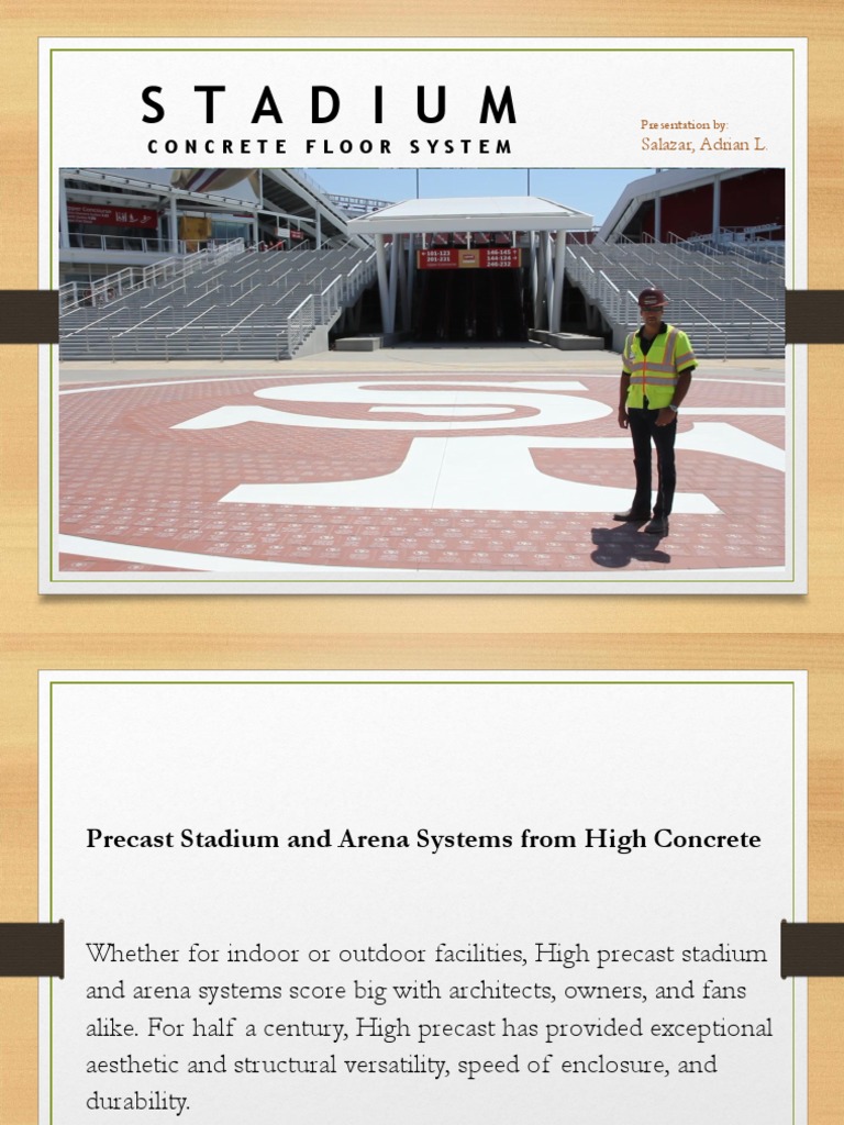Stadium Concrete Floor System | PDF | Precast Concrete | Concrete