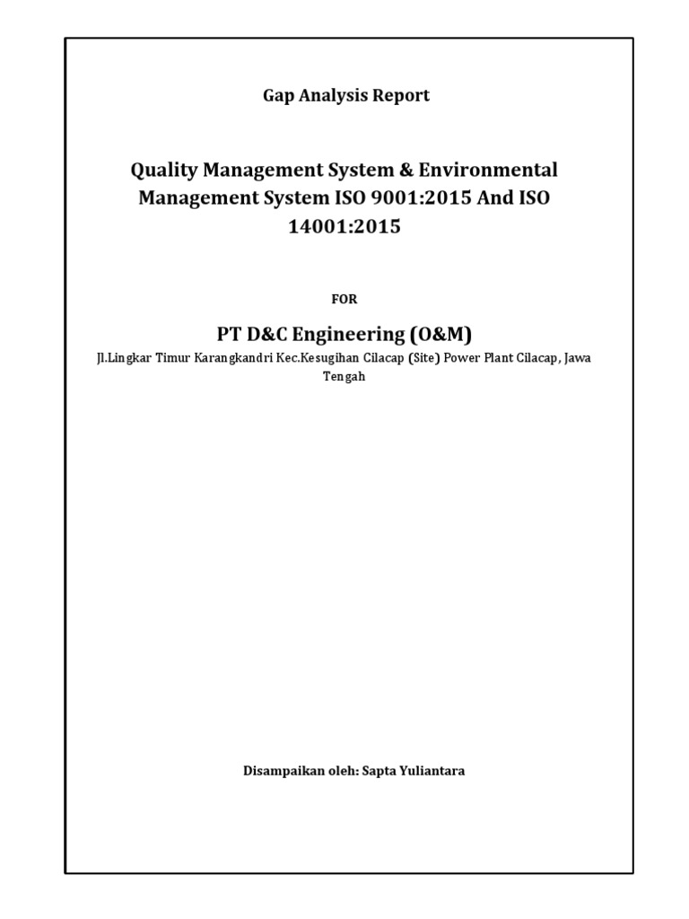 Gap Analysis Report | PDF | Business