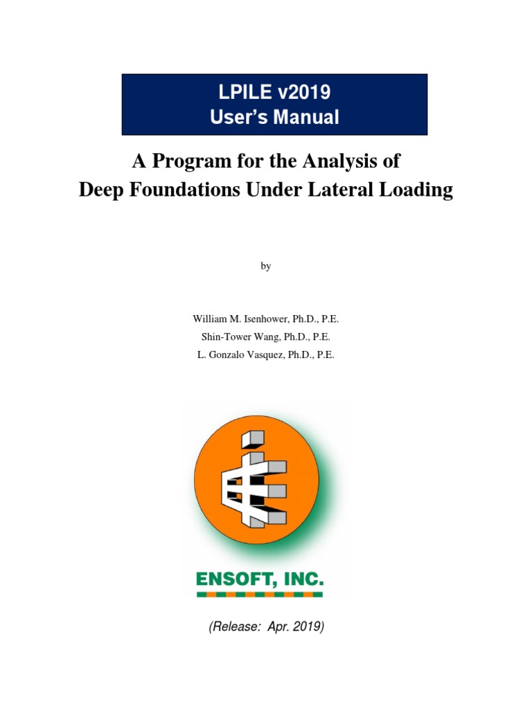 Lpile Users Manual PDF | PDF | Deep Foundation | Bending