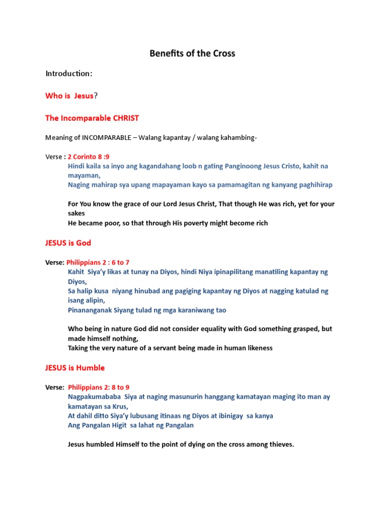 Benefits of The Cross | Download Free PDF | Crucifixion