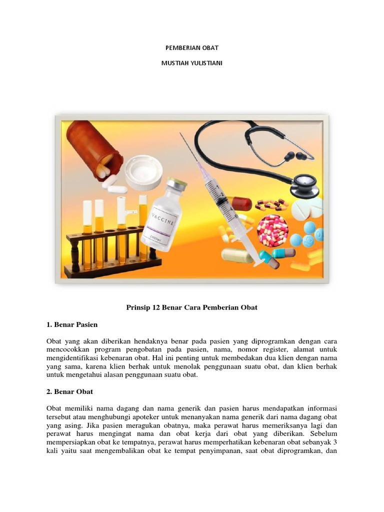 Prinsip Pemberian Obat | PDF