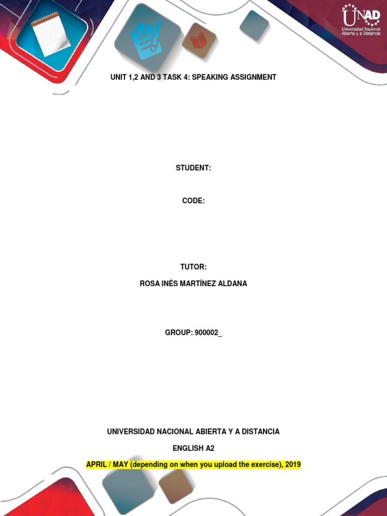 Plantilla - Task 4 - Speaking | PDF