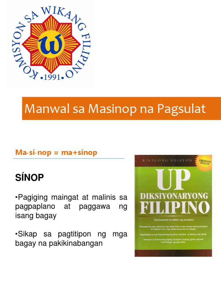 Manwal Sa Masinop Na Pagsulat | PDF