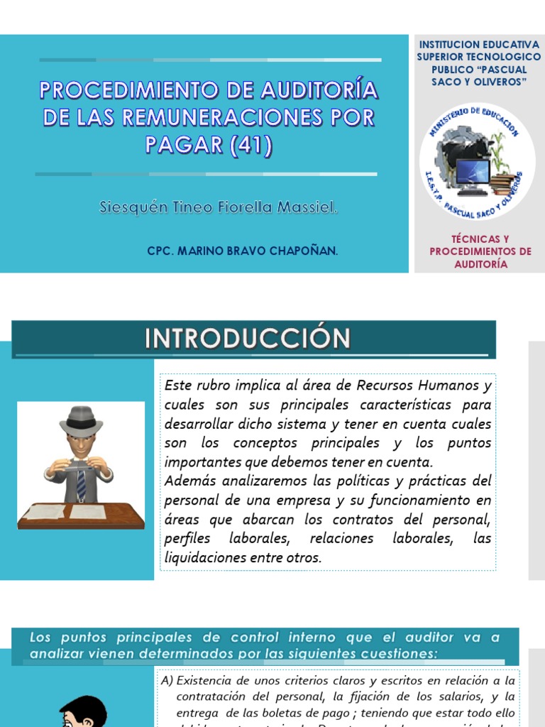 Procedimiento de Auditoria de Las Remuneraciones Por Pagar | PDF | Salario | Relaciones laborales