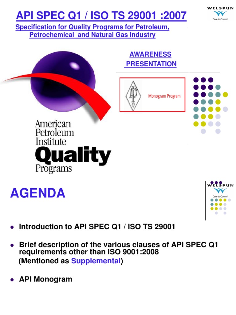 API Spec Q1 & ISO TS 29001 Overview | PDF | Business Process | Quality ...
