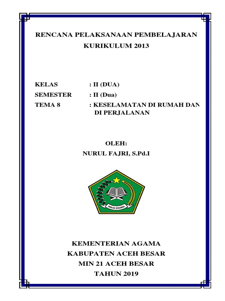 Contoh Sampul RPP Kurikulum Merdeka | PDF