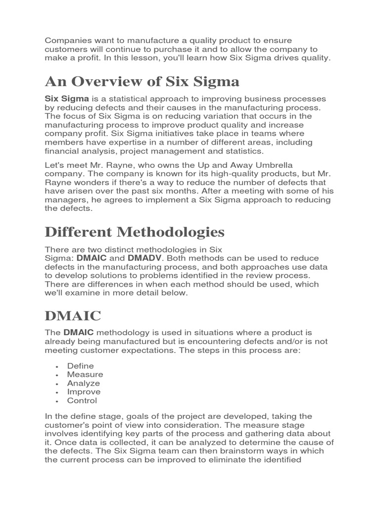 Six Sigma Module | PDF | Six Sigma | Business Process