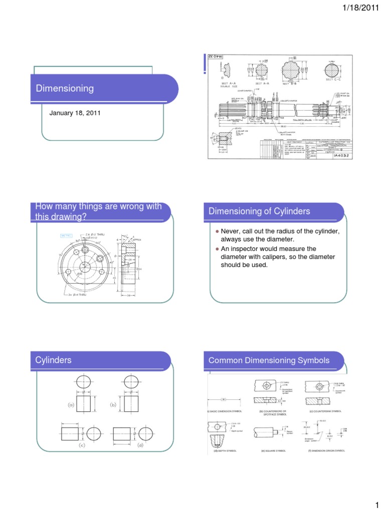 Dimension Examples Slides | Download Free PDF | Surface Roughness ...