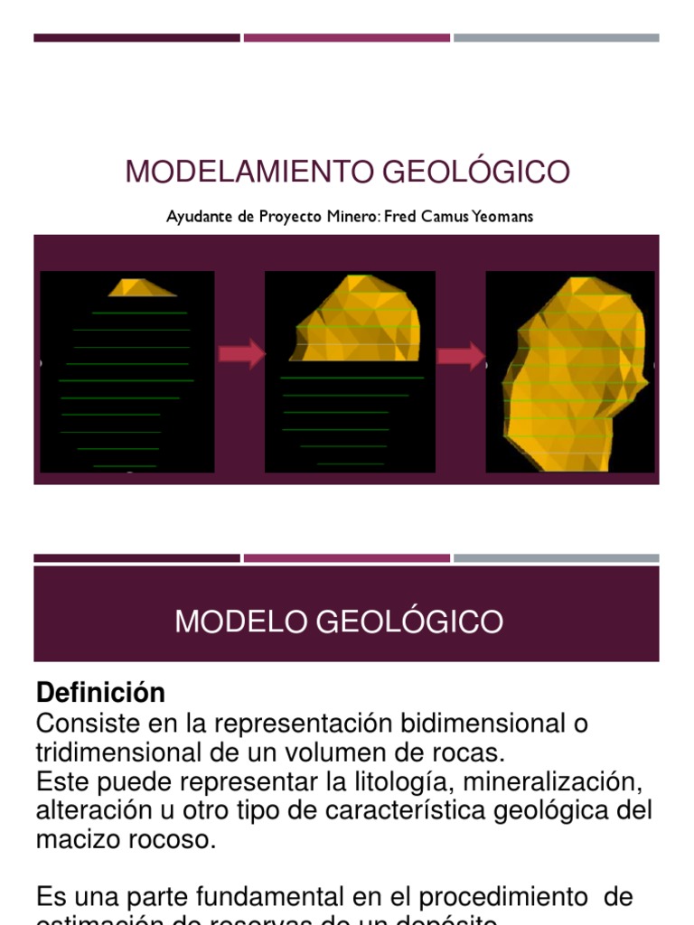Modelamiento Geológico | PDF | Geología | Volumen