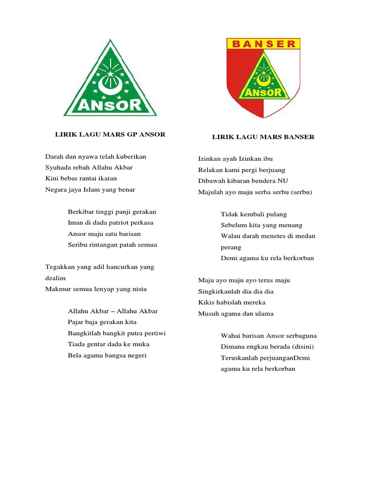 Mars Banser Dan Ansor | PDF