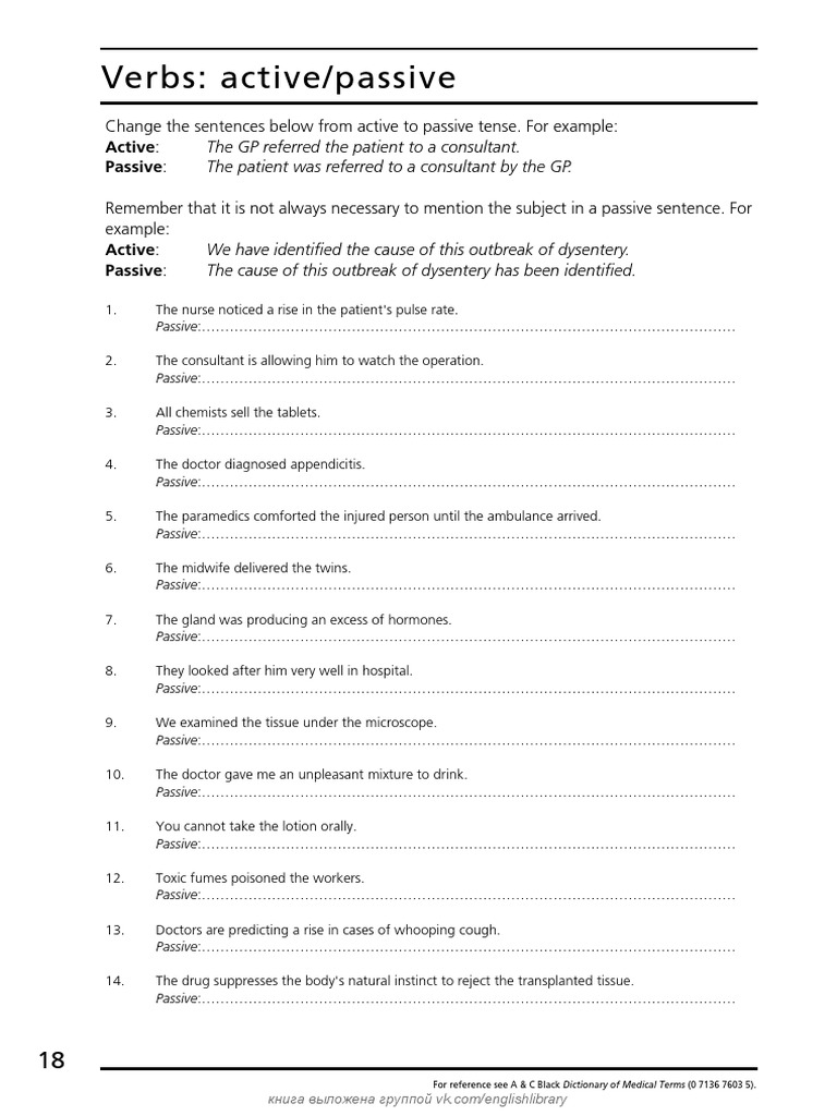 Passive Voice Transformations: A Document Converting Sentences from ...