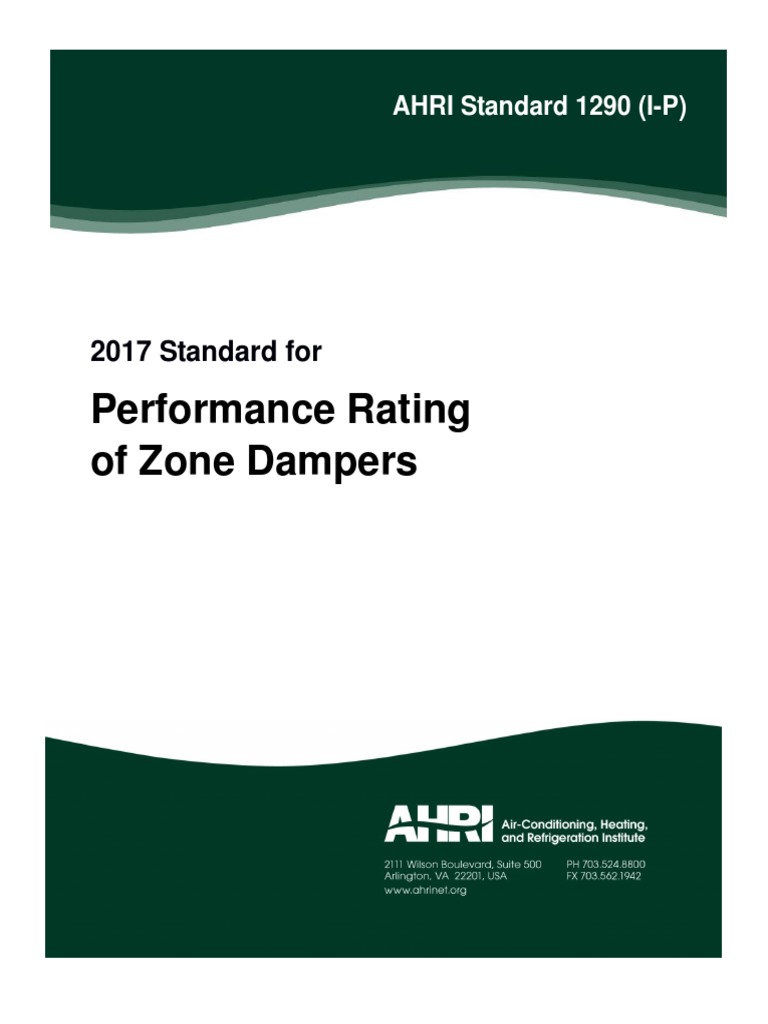 AHRI Standard 1290 IP 2017 PDF | PDF | Mechanical Engineering ...