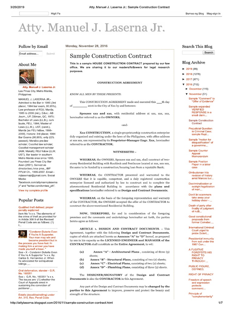 Atty. Manuel J. Laserna JR | PDF