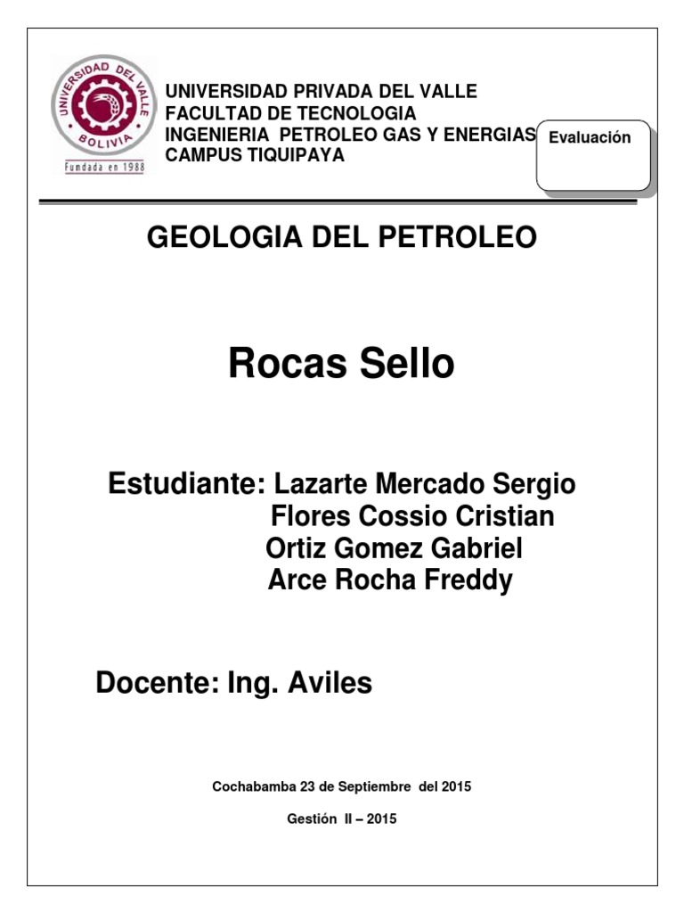 Rocas Sello: Geologia Del Petroleo | Roca (geología) | Plasticidad ...