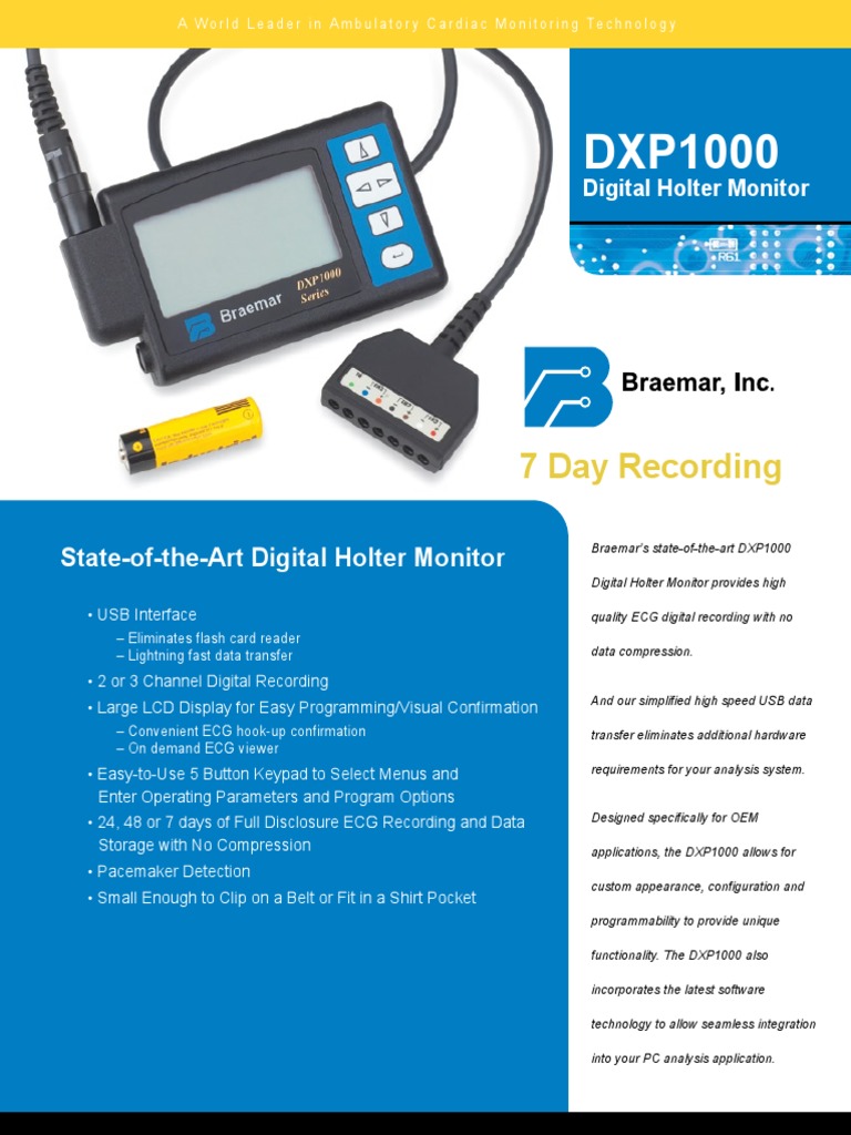 7 Day Recording: State-of-the-Art Digital Holter Monitor | PDF ...