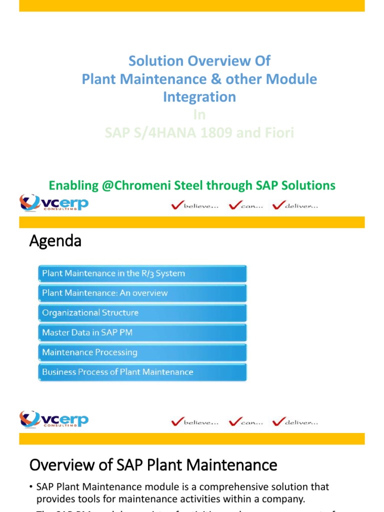 Solution Overview of Plant Maintenance & Other Module Integration | PDF ...