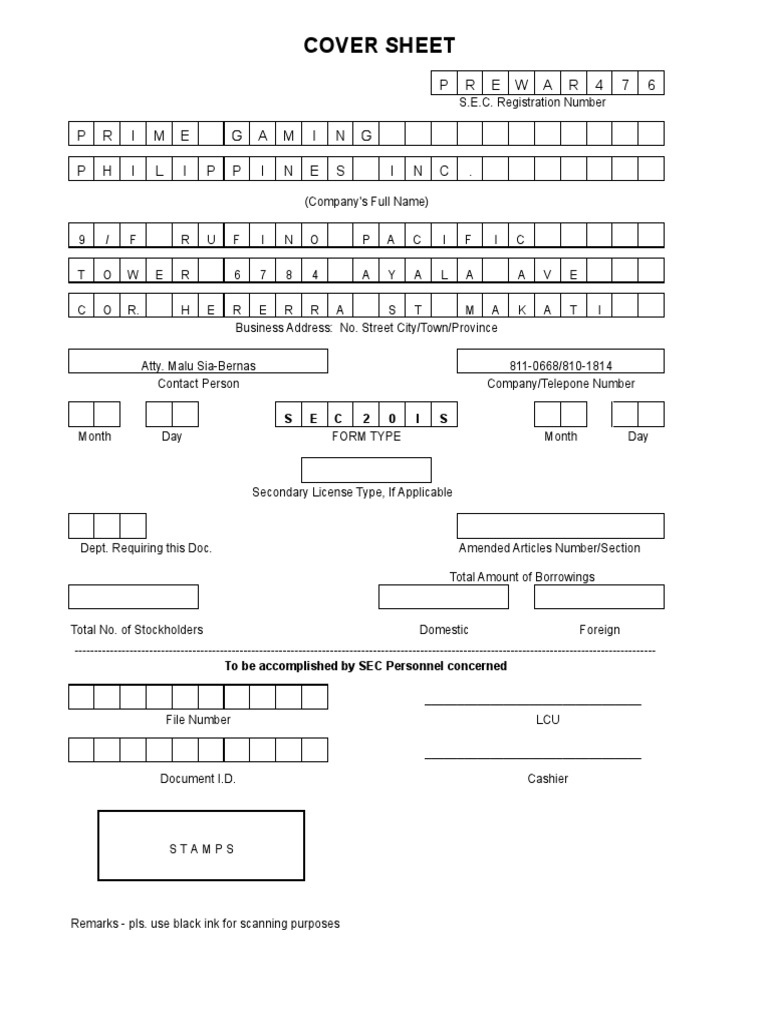 Cover Sheet For GFFS | PDF | Stocks | Equity (Finance)
