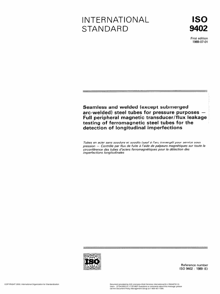 Iso 9402 | PDF | Pipe (Fluid Conveyance) | International Organization ...