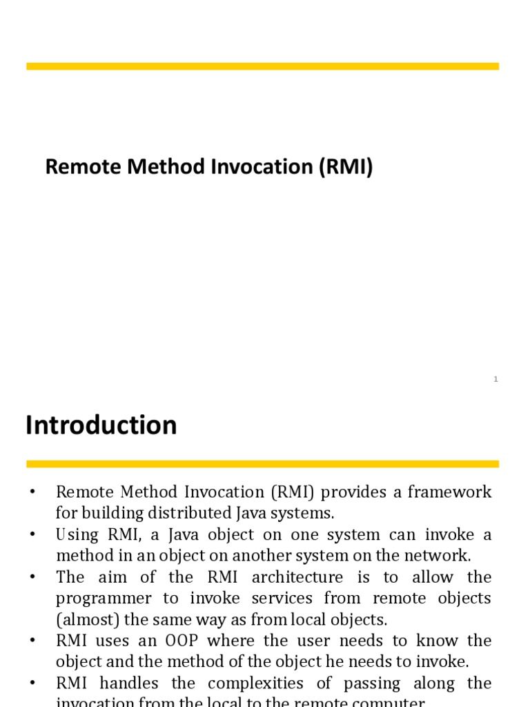 Remote Method Invocation Rmi Pdf Common Object Request Broker Architecture Object