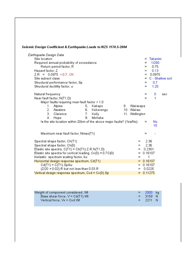 Seismic Design Coefficient Guide | PDF | Fault (Geology) | Earthquakes