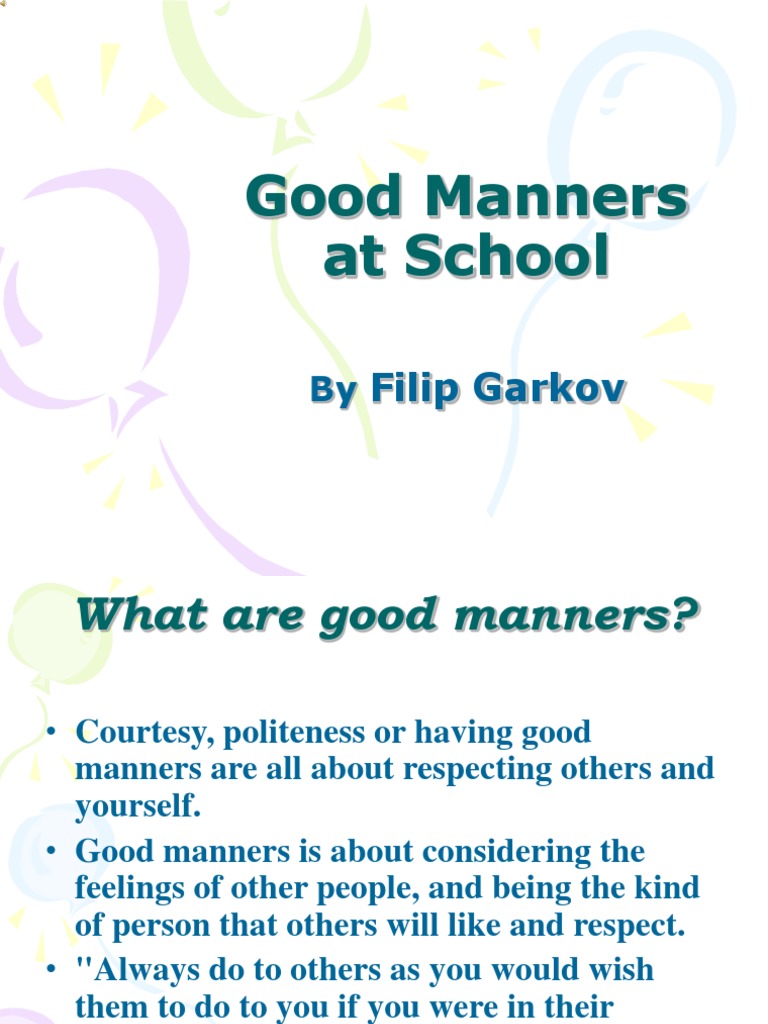 146 - Good Manners at School