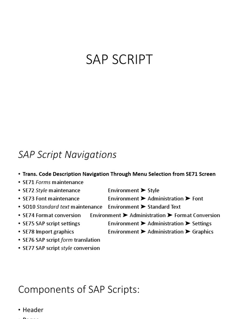 Sap Script | PDF | Areas Of Computer Science | Software