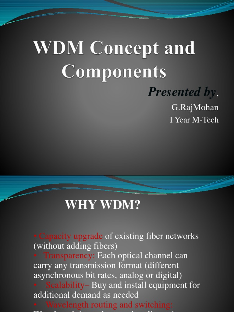 WDM Concepts Presentation | PDF