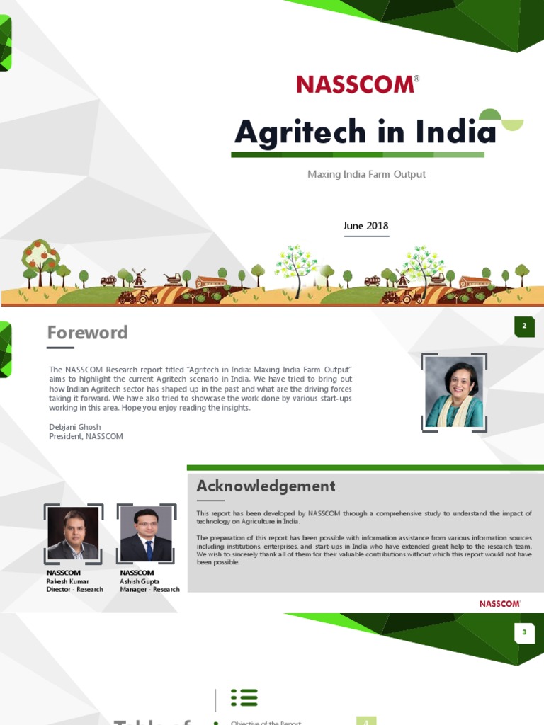 Agritech in India Maxing India Farm Output | PDF | Agriculture ...