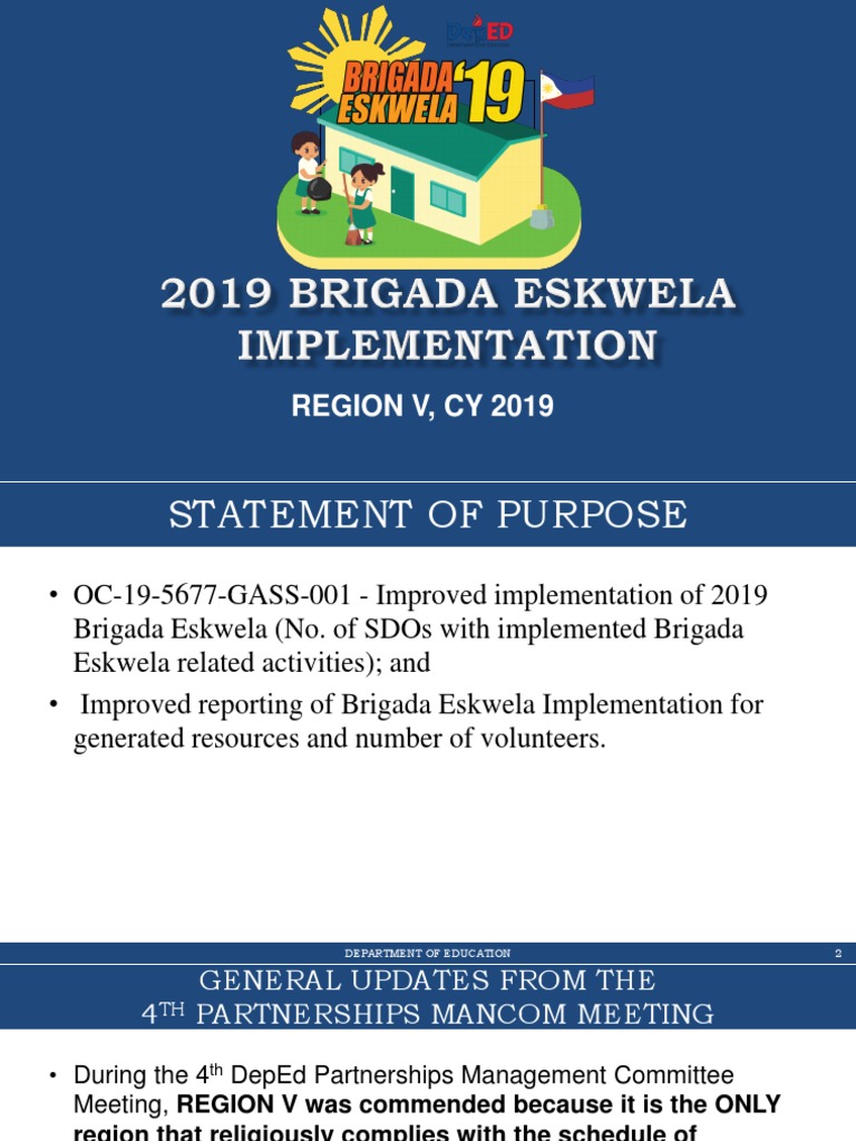Brigada Eskwela Implementation | PDF | Business