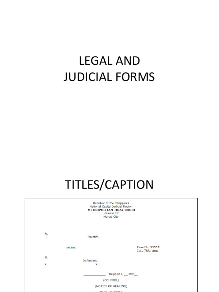 Legal and Judicial Forms | PDF