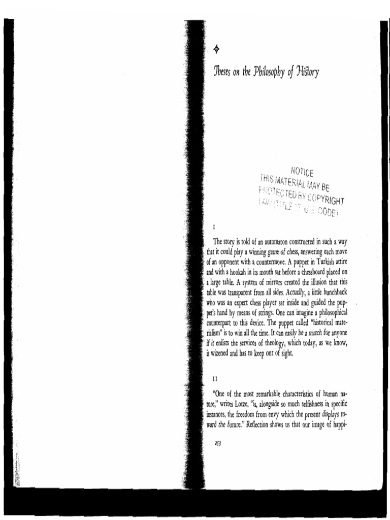 Thesis On The Philosophy of History | PDF