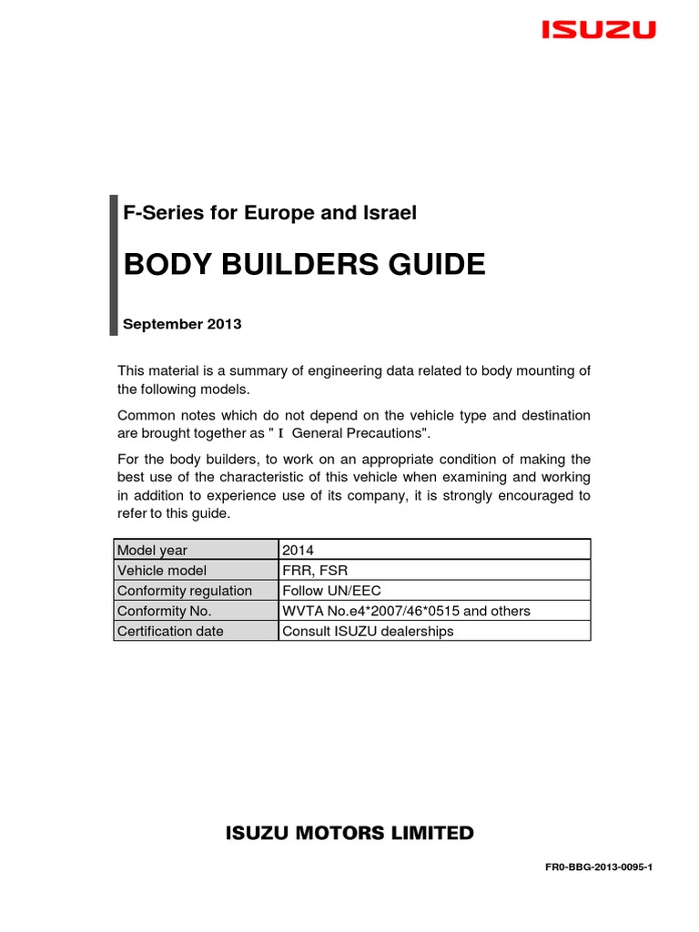 ISUZU Body Building PDF | PDF | Truck | Welding