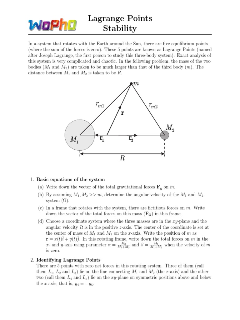 Lagrange Points | PDF | Force | Euclidean Vector