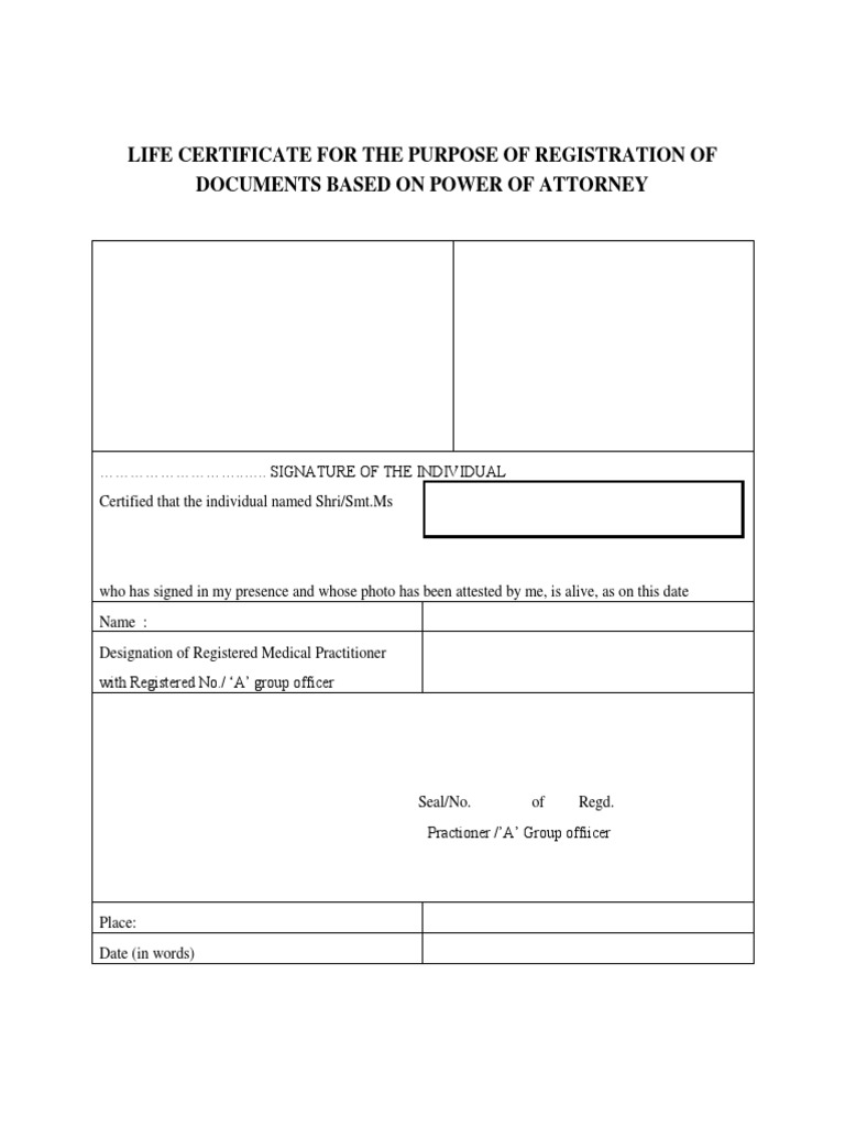 Life Certificate | PDF