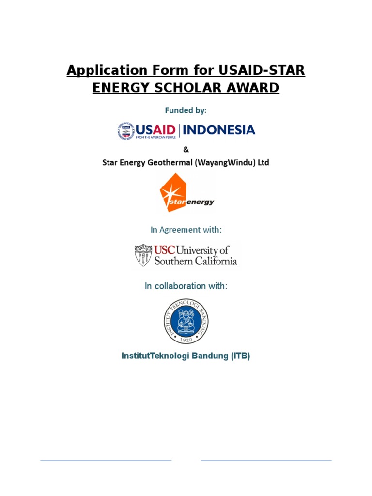 USAID Form Application | PDF | Master's Degree | International English ...