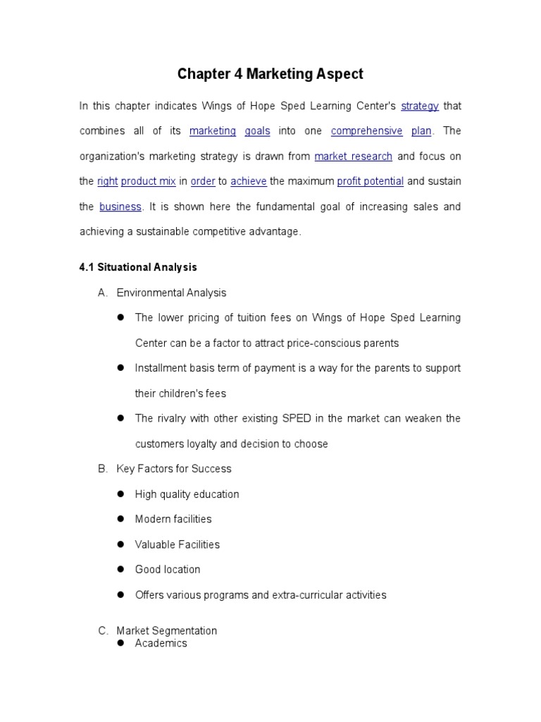 Chapter 4 Marketing Aspect Pdf Market Analysis Pricing