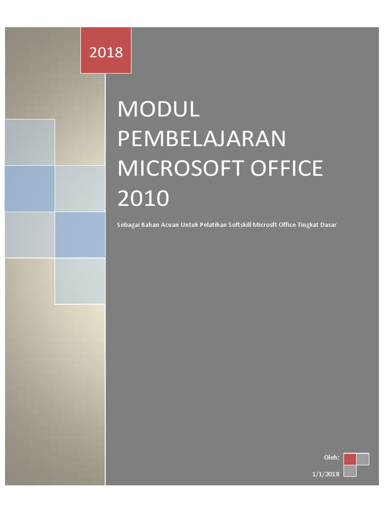 Modul Pembelajaran Microsoft Office 2010 | PDF