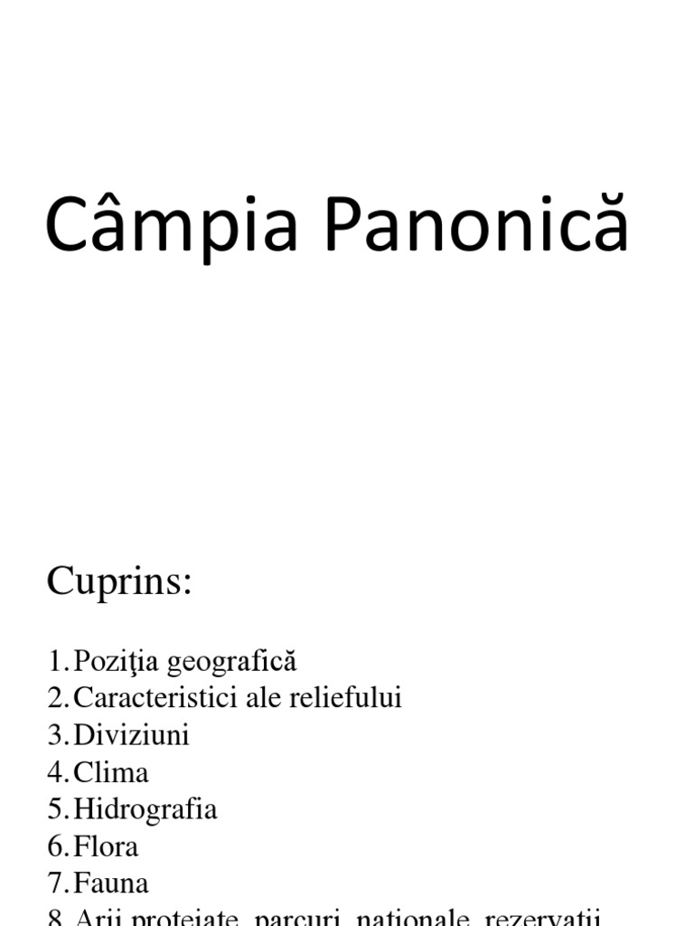 Campia Panonica | PDF