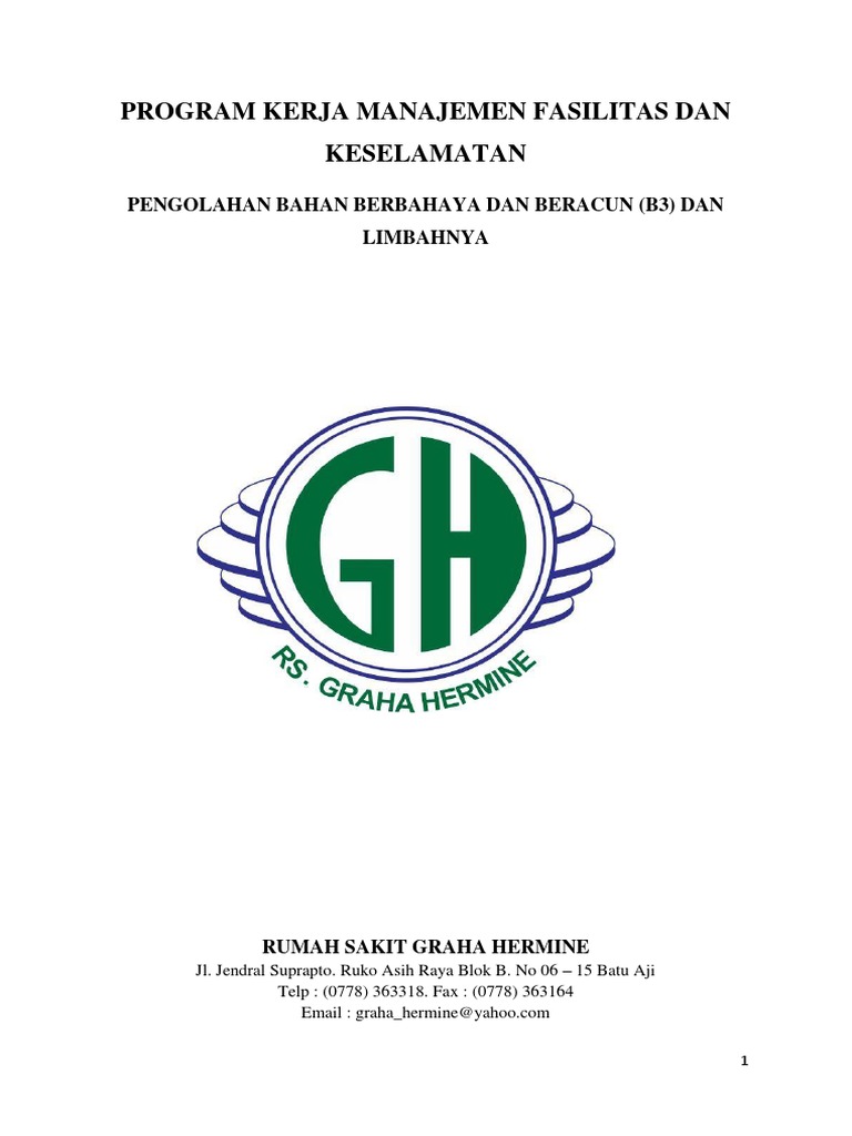 Program Kerja B3 Dan Limbahnya | PDF