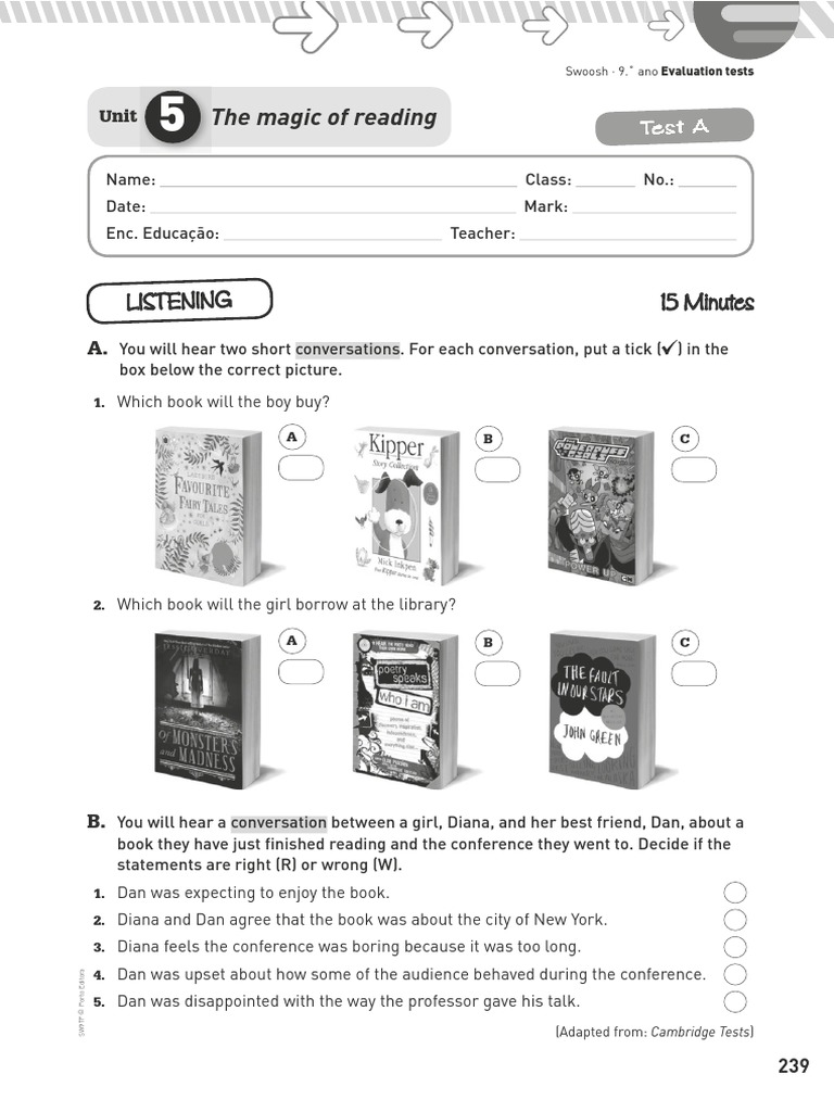 Unit 5 - The Magic of Reading A | PDF | Leisure