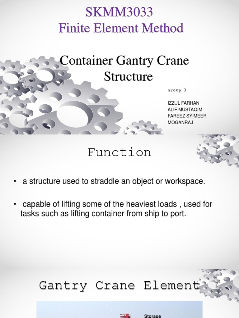 Container Gantry Crane Structure | PDF | Strength Of Materials | Young ...
