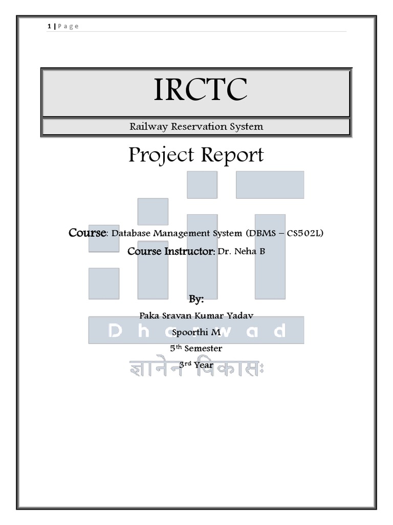 Railway Reservation Project Report | PDF | Android (Operating System) | Databases