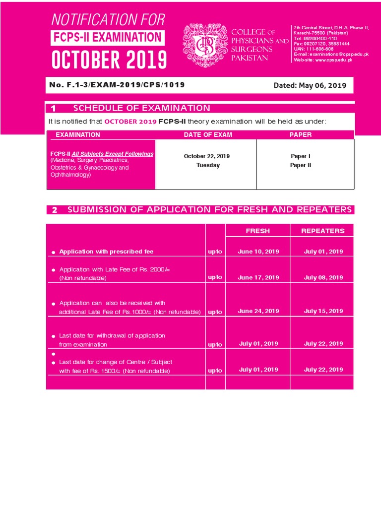 FCPS Part II Exam Sep. Oct 2019 | PDF | Health Care | Business