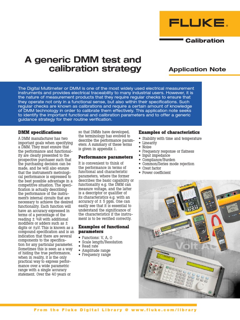 A Generic DMM Test and Calibration | PDF | Electrical Resistance And ...
