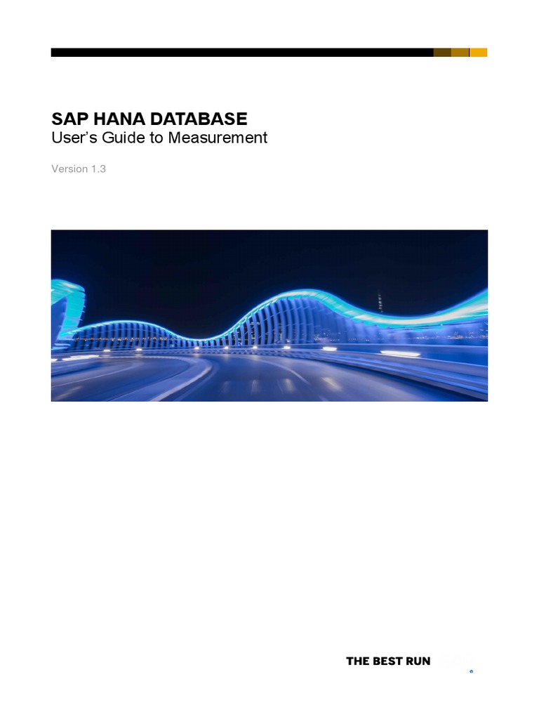 Sap Hana Database: User's Guide To Measurement | PDF | Sap Se | Databases